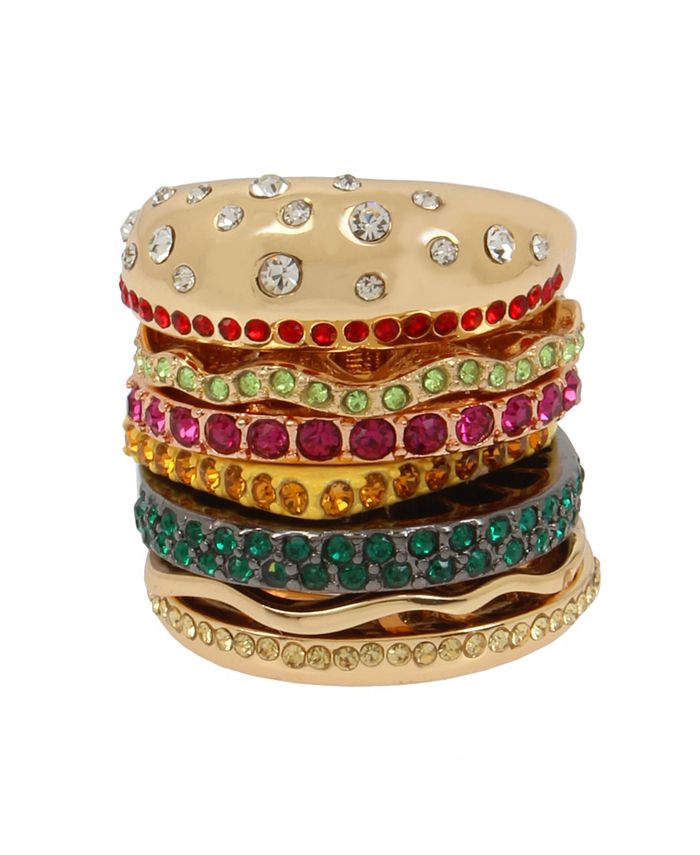 Betsey Johnson Burger Stacked Ring - Macy's