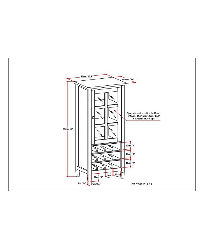 Simpli Home Warm Shaker Wine Rack - Macy's
