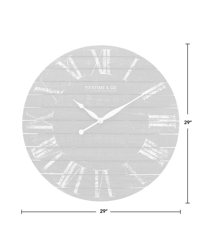 FIRSTIME & CO Midnight Shiplap Wall Clock - Macy's