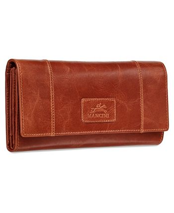 Mancini Casablanca Collection RFID Secure Ladies Trifold Wing Wallet ...