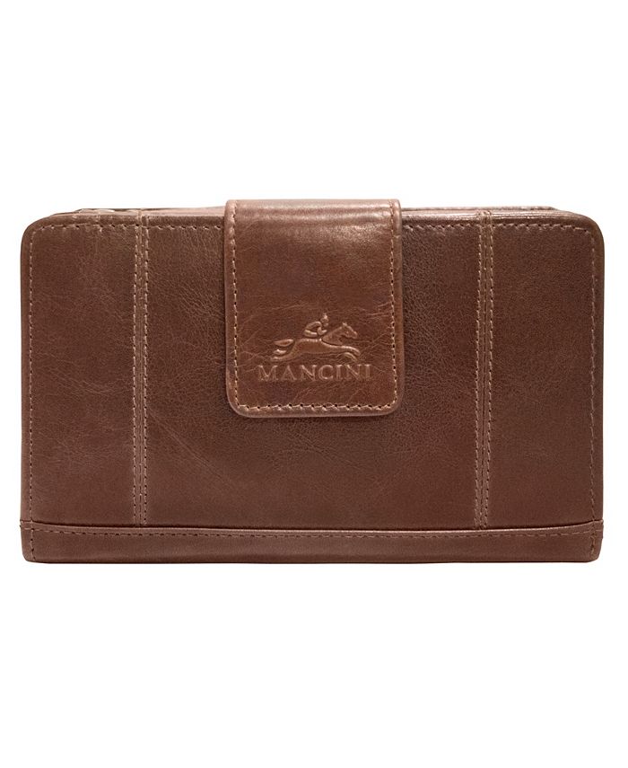 Mancini Casablanca Collection RFID Secure Ladies Medium Clutch Wallet ...