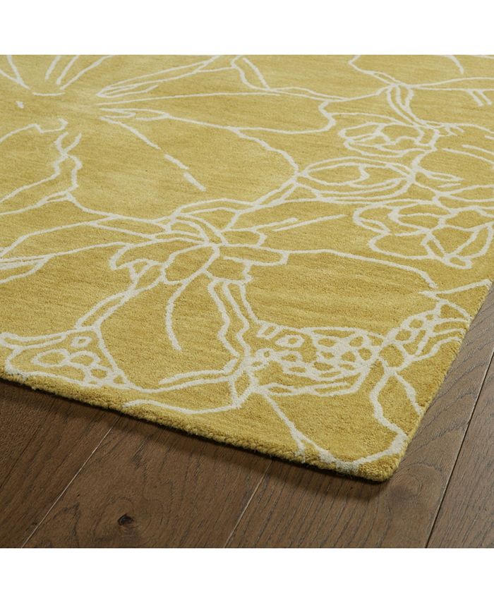 Kaleen Melange MLG05-28 Yellow 8' x 10' Area Rug - Macy's