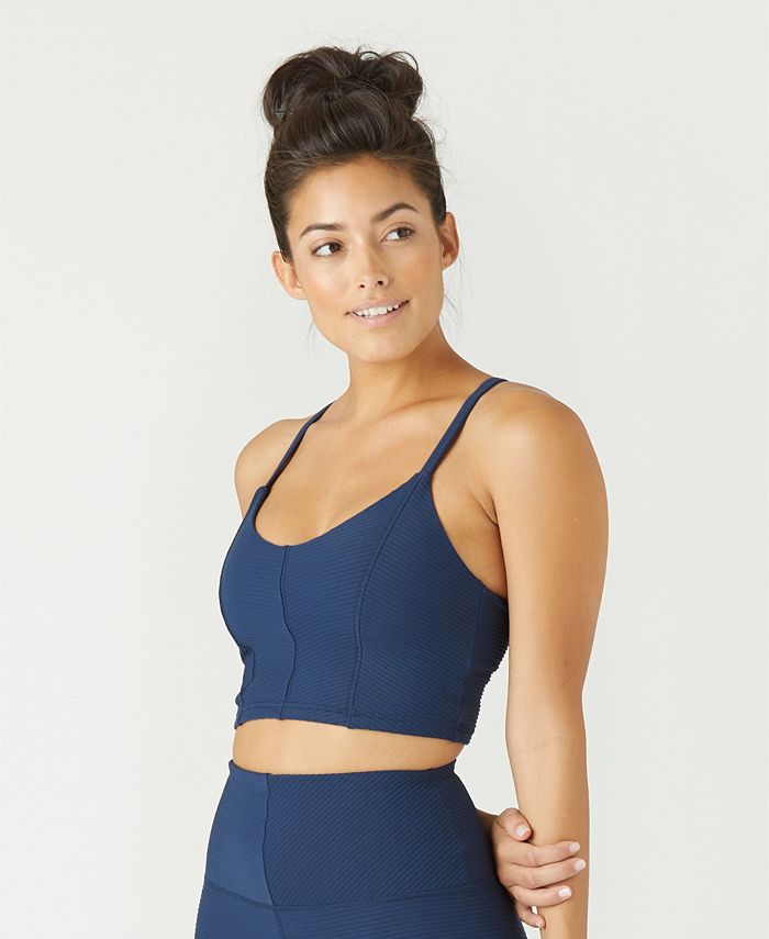 Glyder Ribbed Charge Sports Bra - Macy's