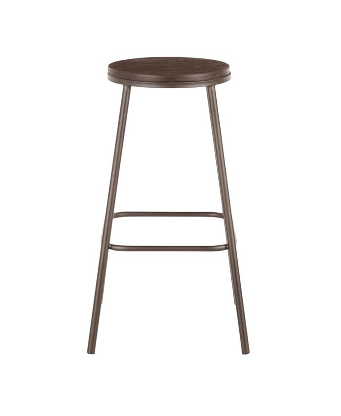 Lumisource Clara Round Bar Stool, Set of 2 - Macy's
