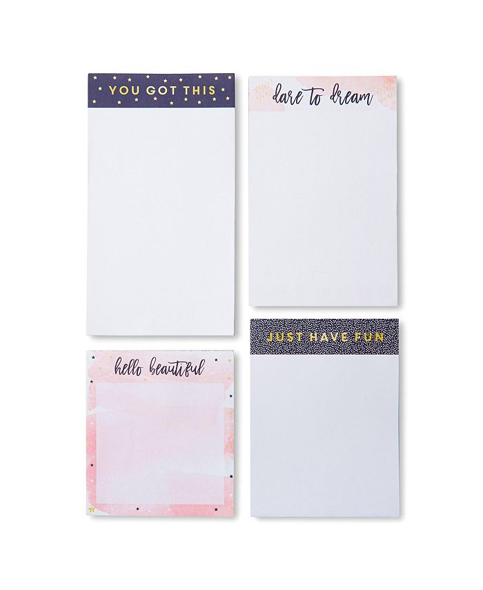 Tri-Coastal Design 4-Pc. Navy & Blush Notepad Set - Macy's