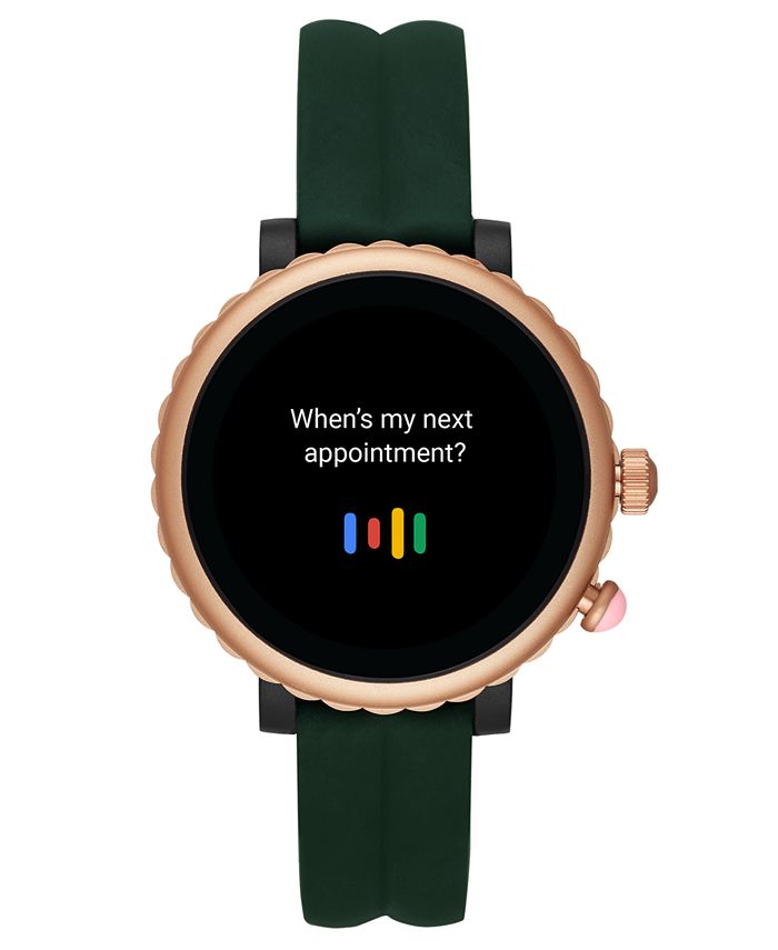 kate spade new york Women's Sport Scalloped Green Silicone Strap ...