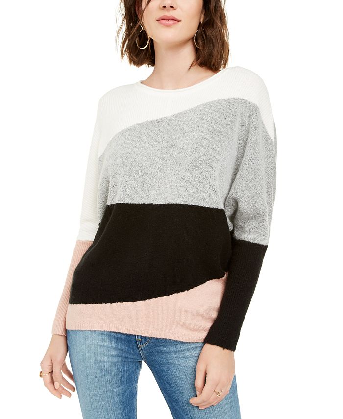 BCX Juniors' Colorblocked Sweater - Macy's