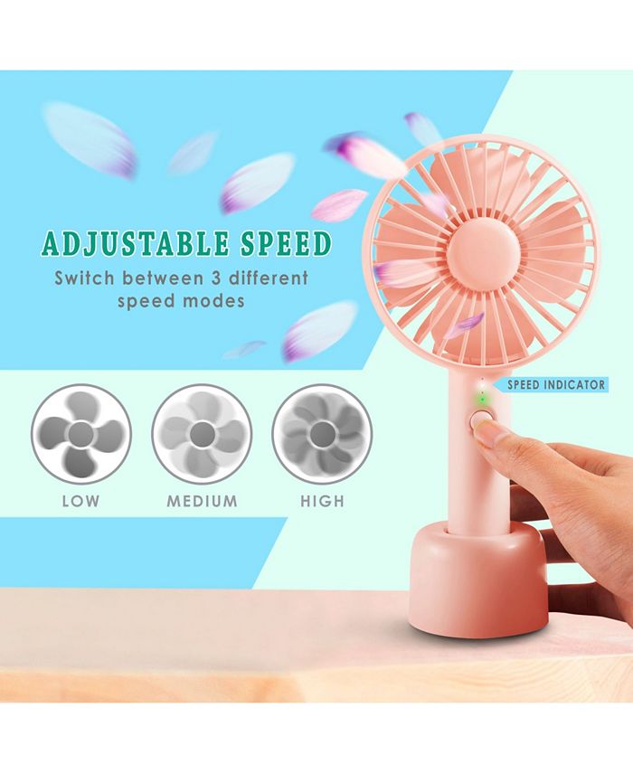 Insten Innoka Portable Mini Handheld Aroma Cooling Fan with Desk Stand ...