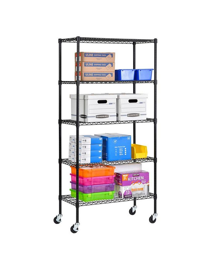 Edsal Black Wire Mobile Shelving - Macy's