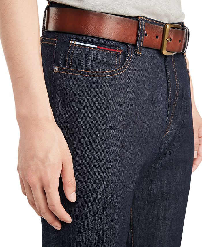 Tommy Hilfiger Men's Athletic Fit Raw Rinse Jeans - Macy's