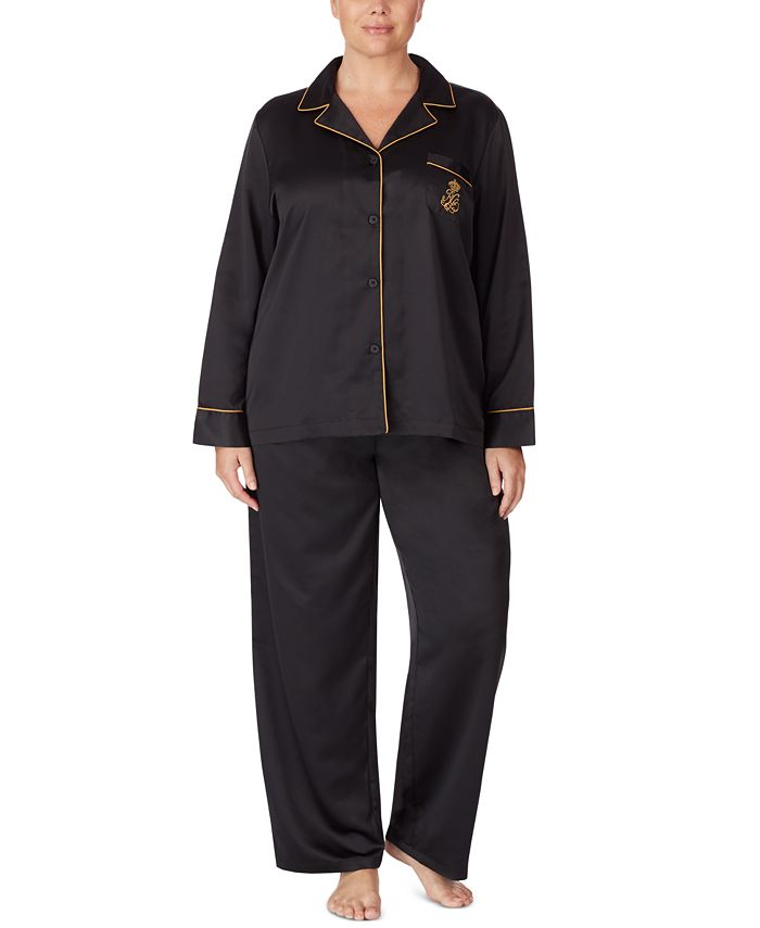 Lauren Ralph Lauren Plus Size Satin Pajama Set - Macy's
