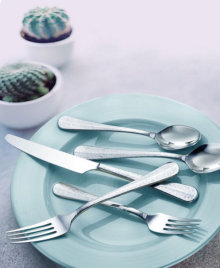 Hampton Forge CLOSEOUT! Tomodachi Nyssa Satin 112-PC Flatware Set ...