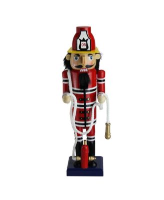Northlight 14" Red Wooden Fireman with Hose Christmas Nutcracker - Macy's