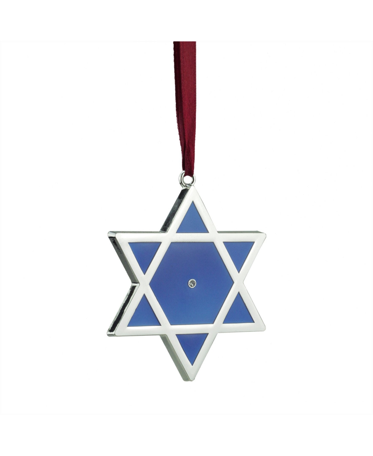 Click here for Northlight 3 Shiny Silver-Plated Blue Star of Davi... prices