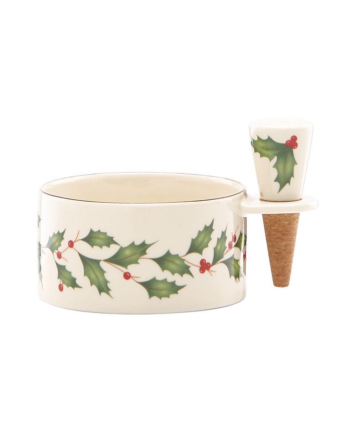 Lenox Hosting The Holidays Wine Coaster & Stopper Set - Macy's
