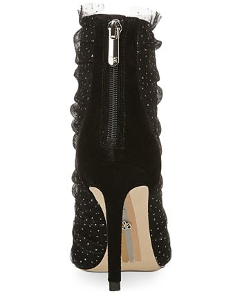 Sam Edelman Farren Tulle Pointed-Toe Booties - Macy's