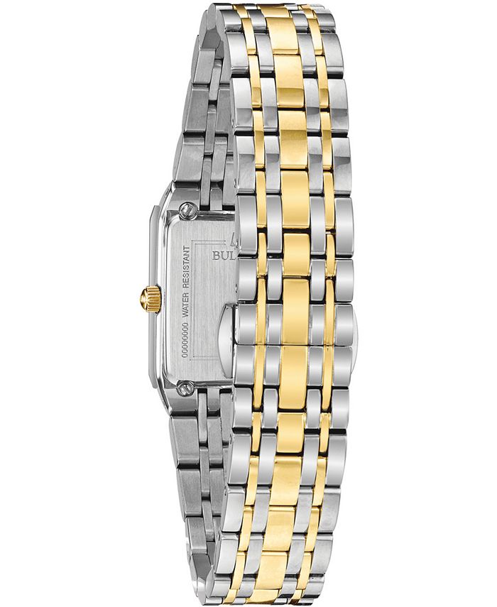 Bulova Women S Futuro Diamond Accent Two Tone Stainless Steel Bracelet