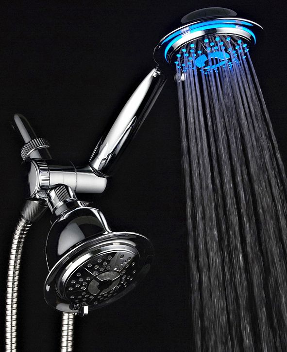 Powerspa 3-Color LED Shower Twin Showerhead Combo System & Reviews ...