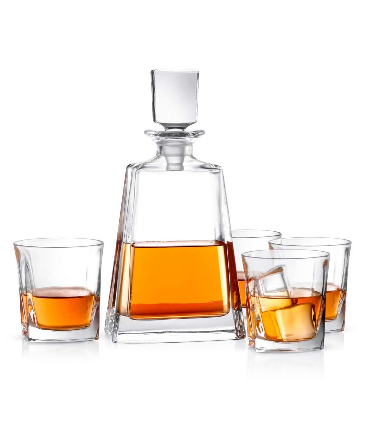 Click here for JoyJolt Luna Whiskey Decanter Set of 5 - Clear prices