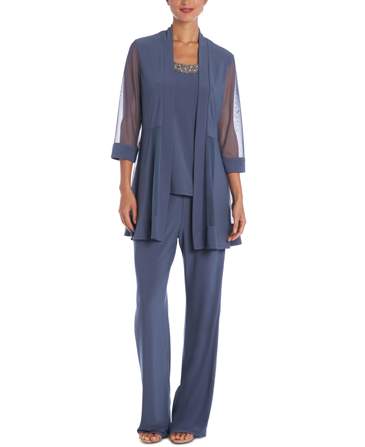 Click here for R & M Richards Embellished Layered-Look Pantsuit -... prices