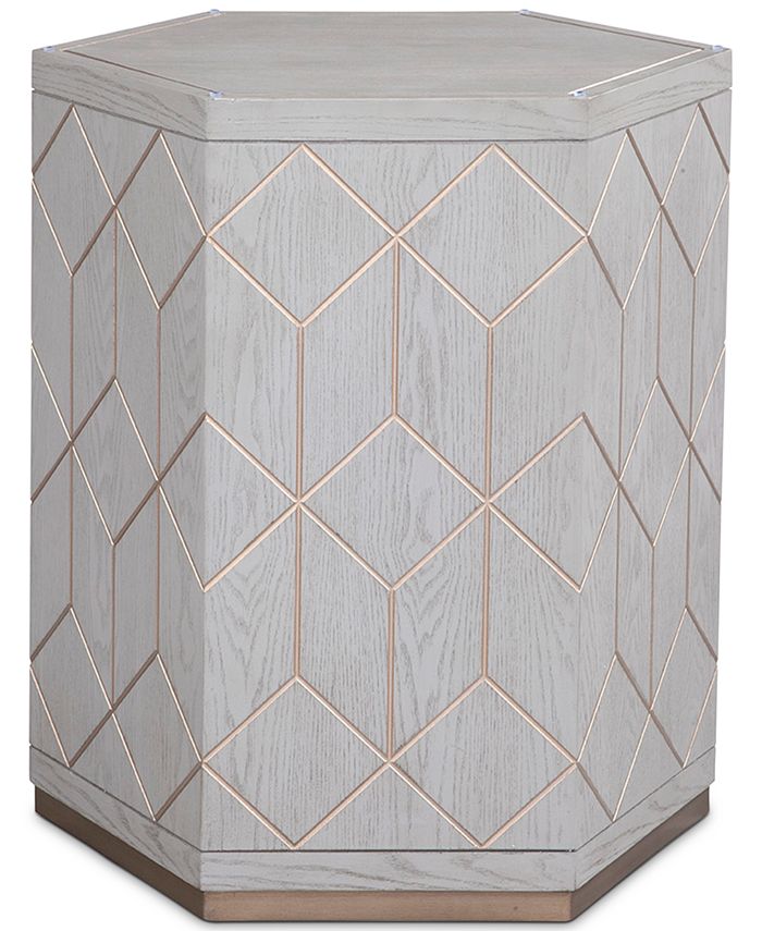 Furniture Perrine 60" Glass Top Round Dining Table - Macy's