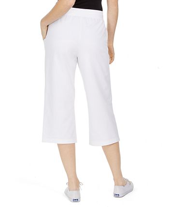 Karen Scott Petite Knit Drawstring Capri Pants, Created for Macy's ...