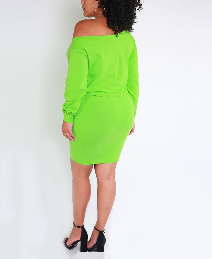 Rebdolls Over the Shoulder Top and Bodycon Mini Skirt Set by The ...