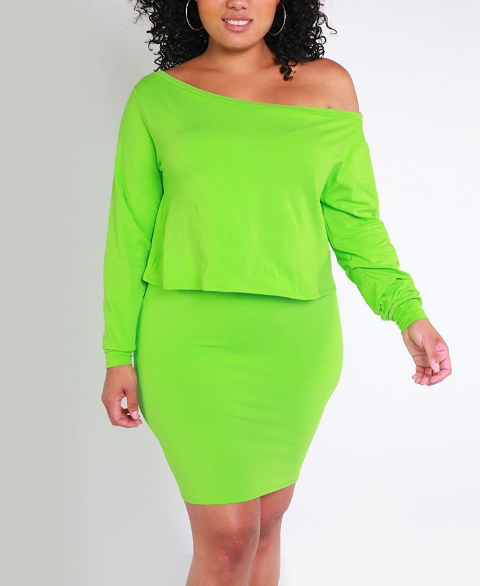 Rebdolls Over the Shoulder Top and Bodycon Mini Skirt Set by The ...