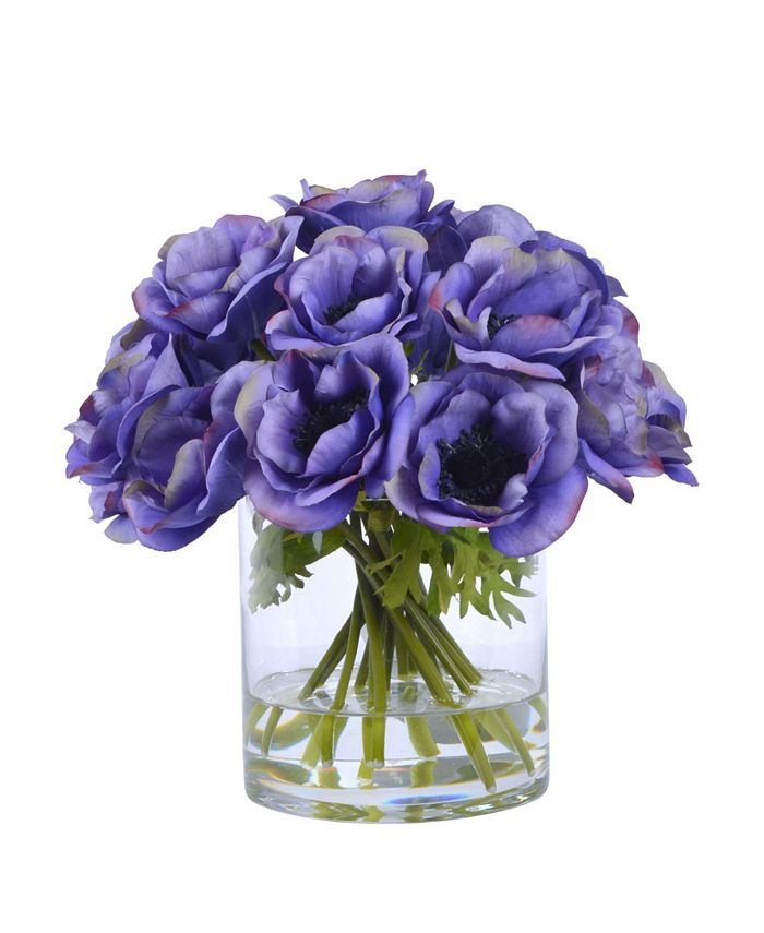 Winward Silks Permanent Botanicals Poppy in Glass - Macy's