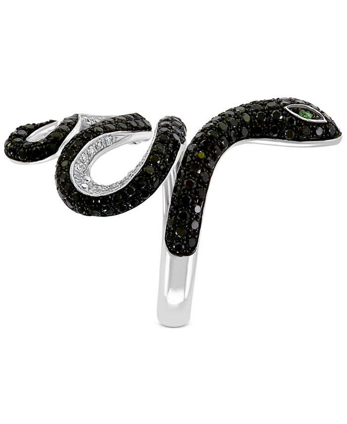 EFFY Collection EFFY® Diamond (1-5/8 ct. t.w.) & Emerald Accent Snake ...