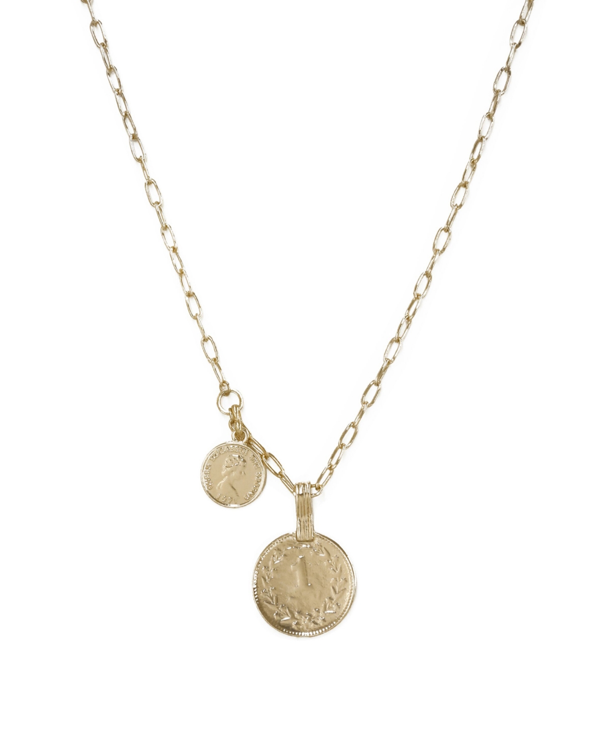 Click here for Ettika Simplicity Coin Chain Necklace - Gold prices