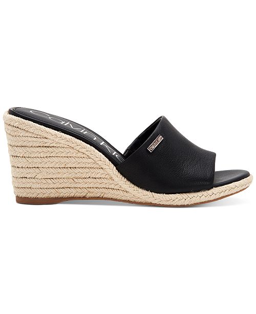 Calvin Klein Womens Britta Wedge Sandals Created For Macys And Reviews
