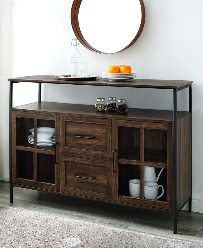 Walker Edison Industrial 3 Door Buffet - Macy's