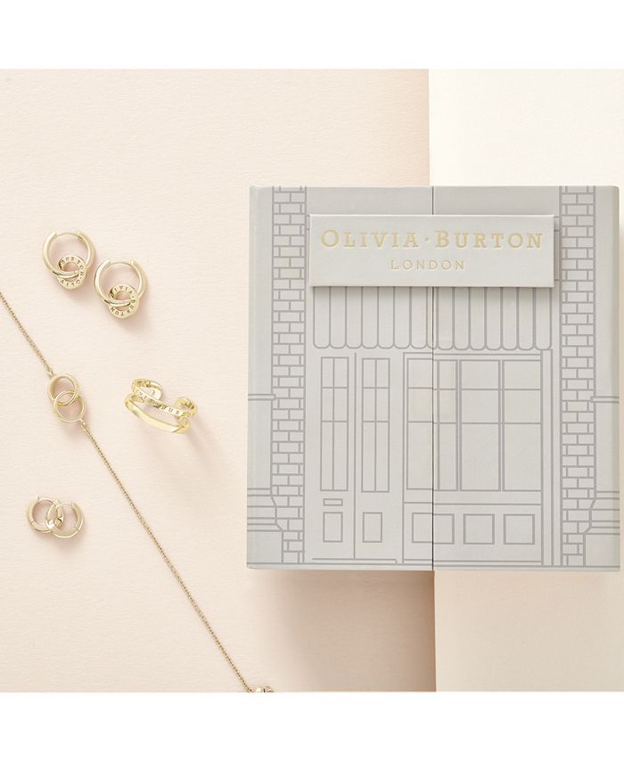 Olivia Burton 4-Pc. Set Logo Bracelet, Hoop Earrings & Ring - Macy's