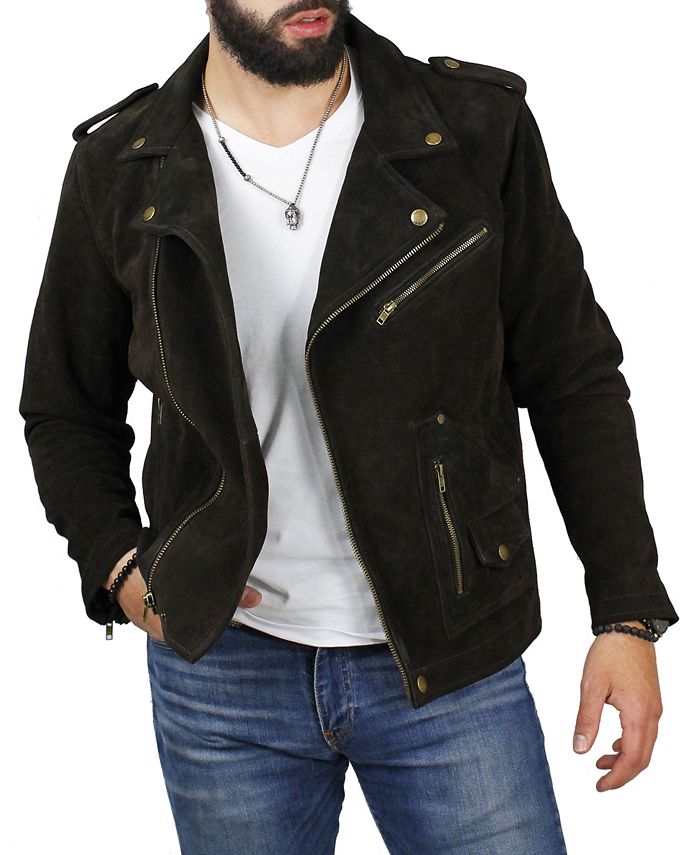 Frye Men's Suede Biker Jacket - Macy's