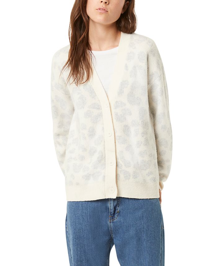 French Connection Leopard-Print Cardigan - Macy's