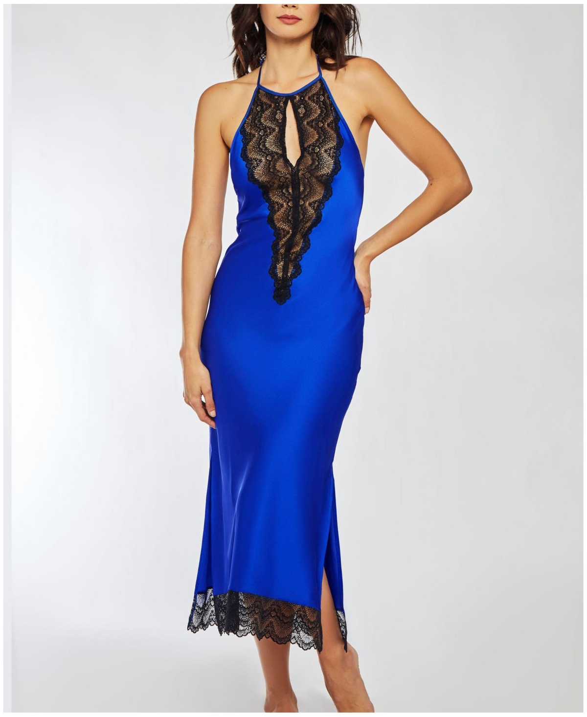 Click here for Womens Halter Lingerie Slip Trimmed in Lace - Roya... prices