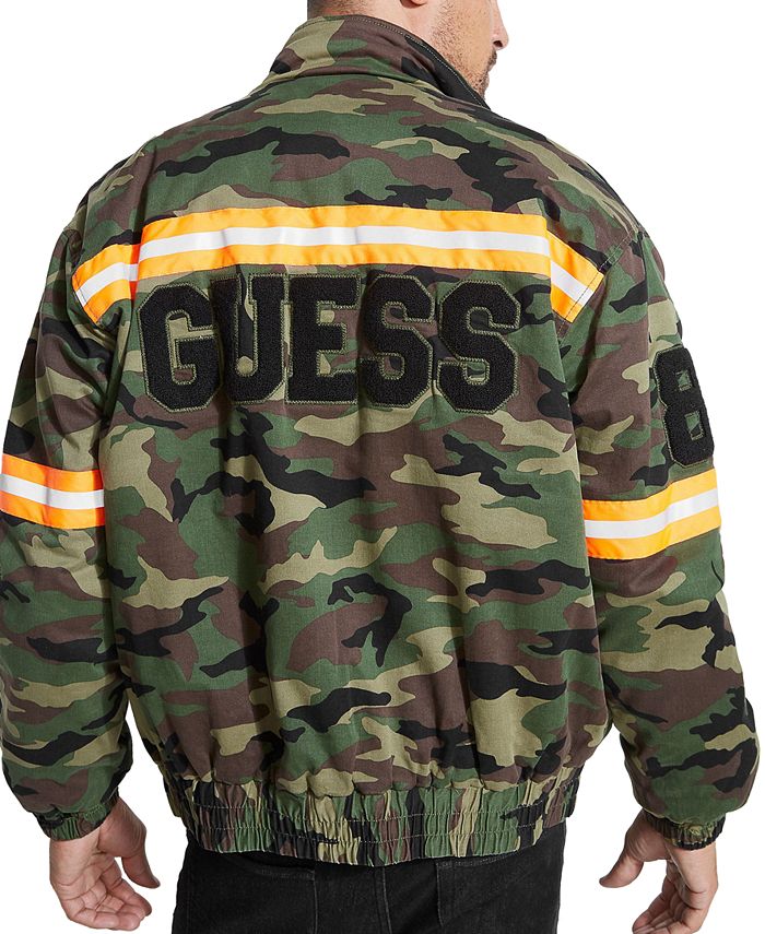 GUESS Men's Carter Camouflage Reflective Logo Jacket - Macy's