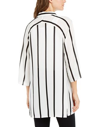 Alfani Striped Roll-Tab Tunic, Created for Macy's - Macy's