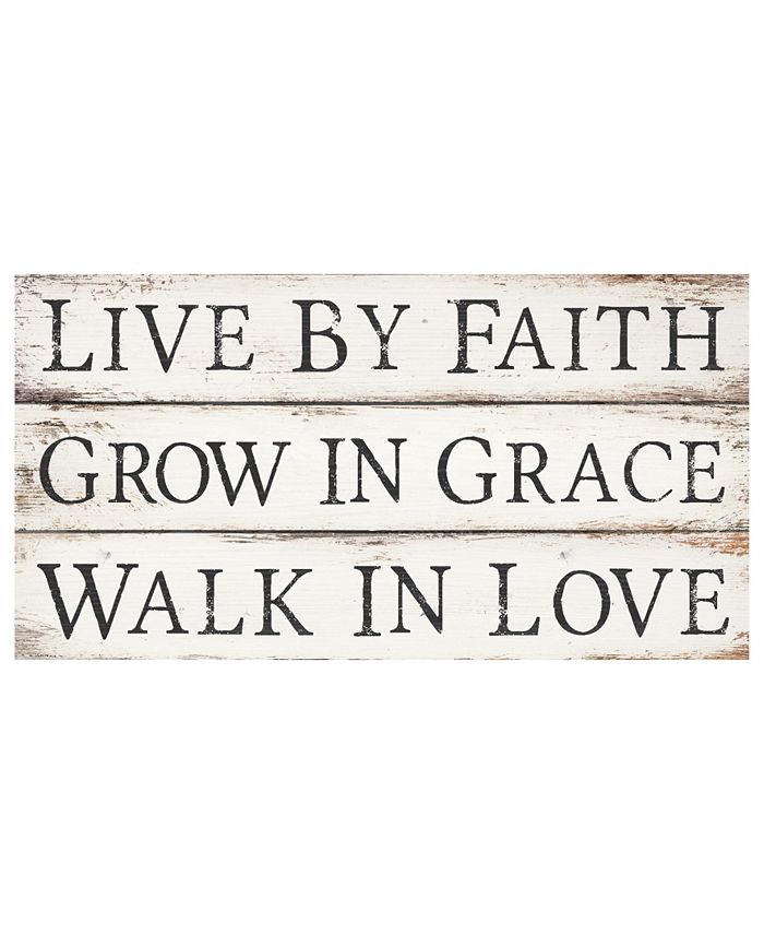 P Graham Dunn Live By Faith Grow In Grace Walk In Love Wall Art - Macy's