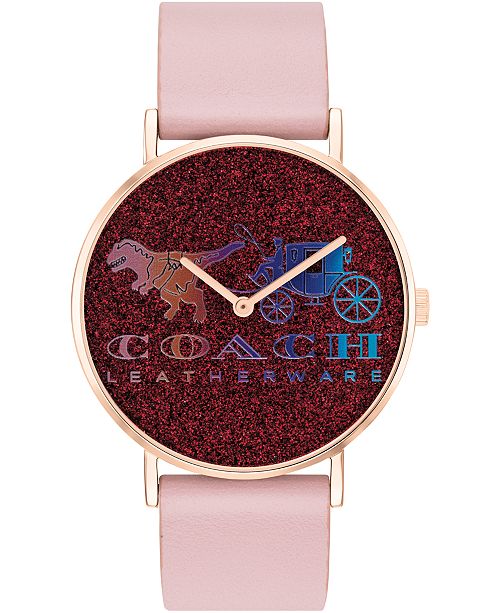 COACH Women's Rexy And Carriage Perry Leather Strap Watch 36mm ...