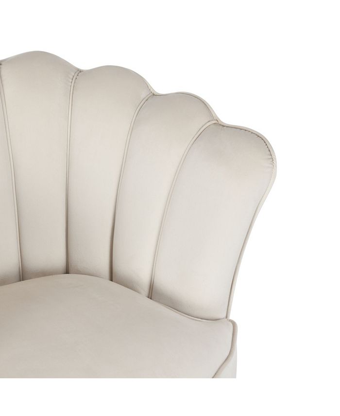 Novogratz Collection Presley Modern Glam Seashell Accent Chair - Macy's