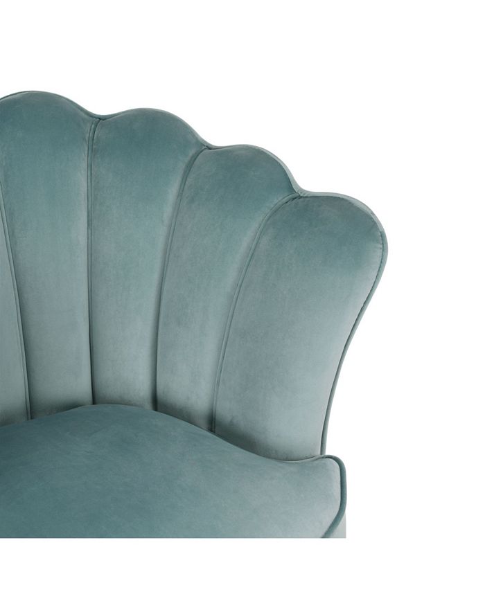 Novogratz Collection Presley Modern Glam Seashell Accent Chair - Macy's