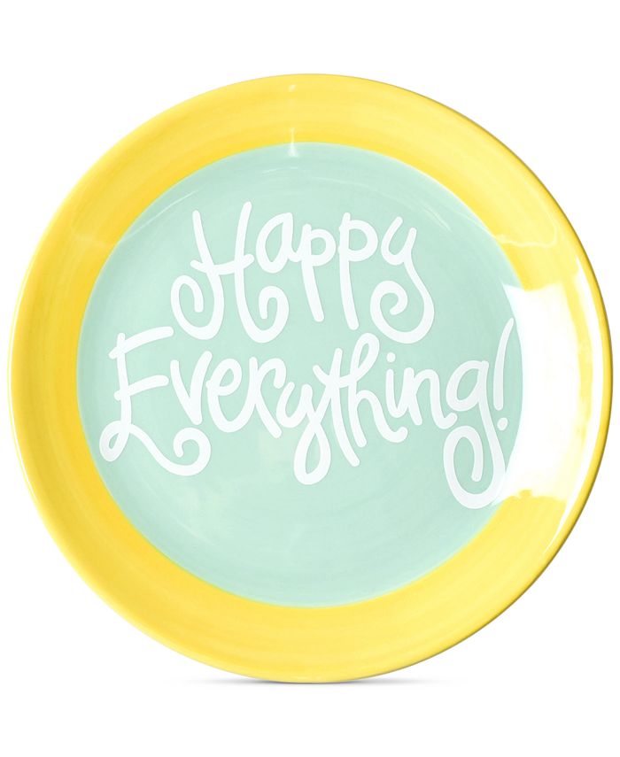 Happy Everything Mint Dessert Plate - Macy's