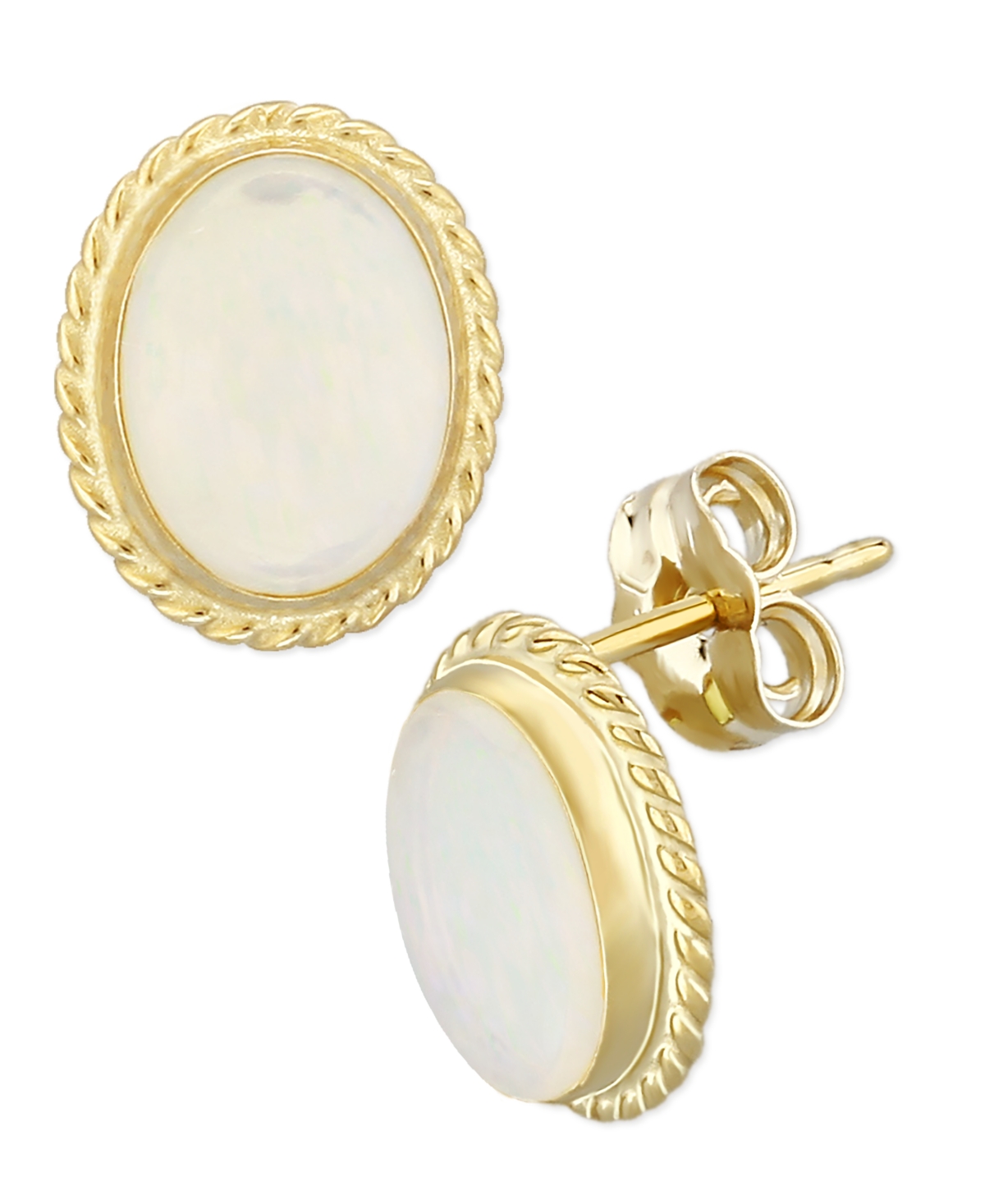 Click here for Gemstone Twist Gallery Stud Earring Set in 14k Gol... prices