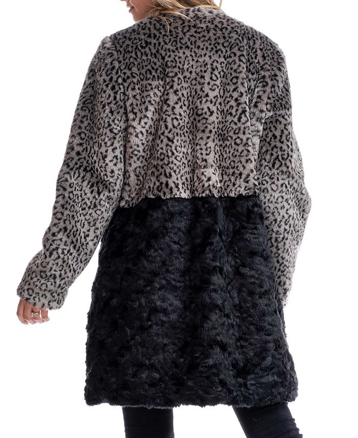 Fever Blocked Faux Fur Coat - Macy's