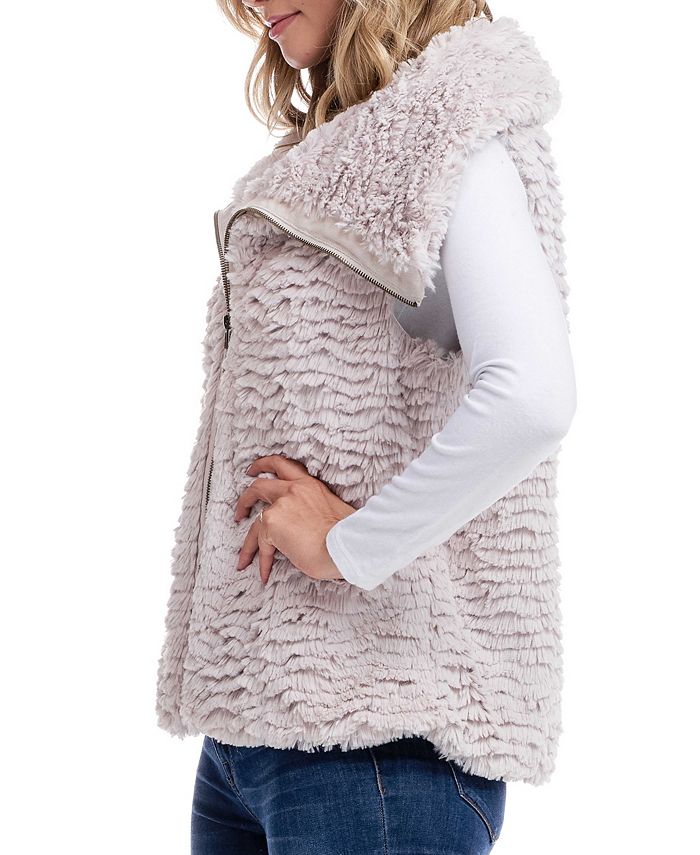 Fever Faux Fur Vest - Macy's