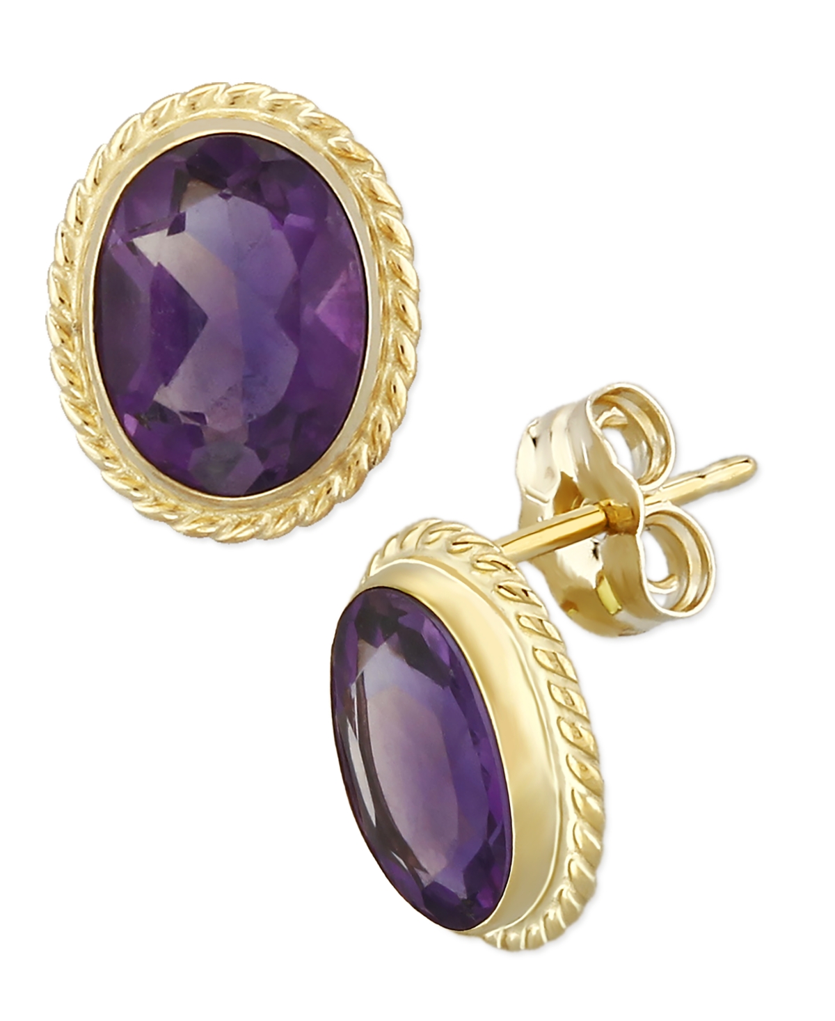 Click here for Gemstone Twist Gallery Stud Earring Set in 14k Gol... prices