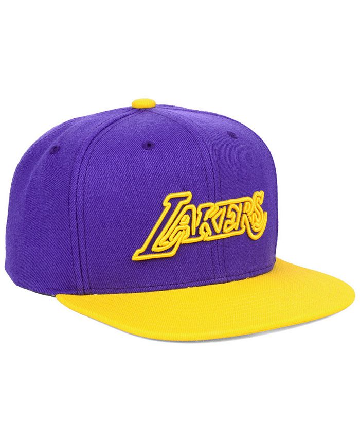 Mitchell & Ness Los Angeles Lakers Team Color Neon Snapback Cap - Macy's