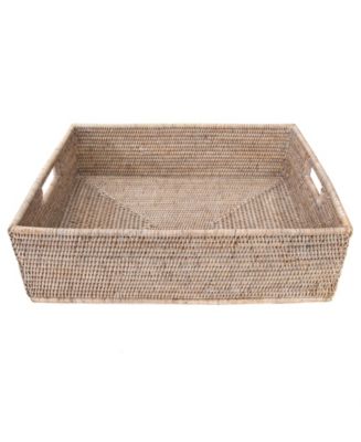 Artifacts Rattan Rectangular Storage Basket - Macy's